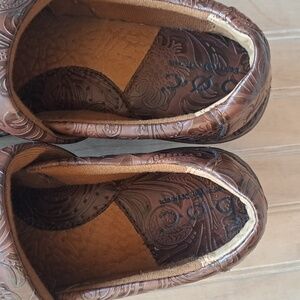 boc | Shoes | Boc Born Concept Brown Embossed Floral Tooled Slipon ...
